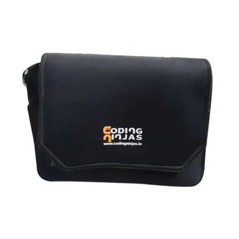 Black Printed Monogrammed Coding Ninjas Bag At Best Price In New Delhi