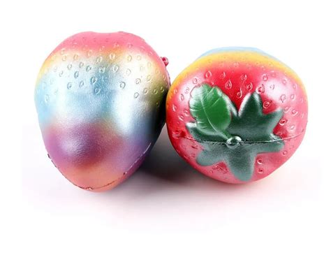 ₩3813에서 10cm 점보 Kawaii 무지개 딸기 Squishy 슈퍼 소프트 천천히 상승 전화 스트랩 귀여운 향기로운 다채로운 빵 케이크 아이 장난감 Dhgate