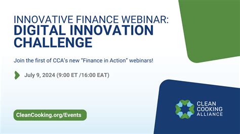 Innovative Finance Webinar Digital Innovation Challenge Clean Cooking Alliance