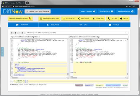 diffnow compare files urls and clipboard contents online
