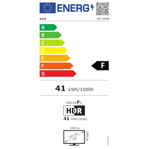 Televizor Smart LED Kivi 40F740NB, 100 cm, Full HD, Clasa F - eMAG.ro