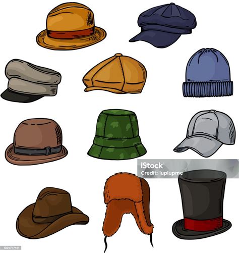 남자 모자 벡터 패션 의류 모자 또는 남성 모자와 머리 착용 또는 머리 드레스 흰색 배경에 고립의 우아한 신사 액세서리 그림 헤드셋 개인 장식품에 대한 스톡 벡터 아트 및
