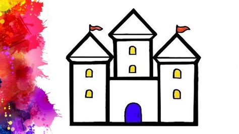 Як Намалювати Замок🛕Намалювати малюнок Замок🎨 Малювання для дітей Youtube