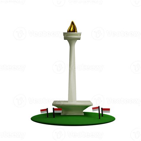 3d Monumen Nasional Landmark Building Indonesia 11665587 Png