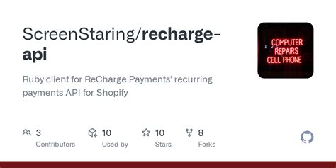 GitHub ScreenStaring Recharge Api Ruby Client For ReCharge Payments Recurring Payments API