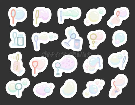 Bubble Blower Set In Scandinavian Style Stock Vector Illustration Of