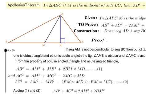 Pythagoras Theoram Geogebra