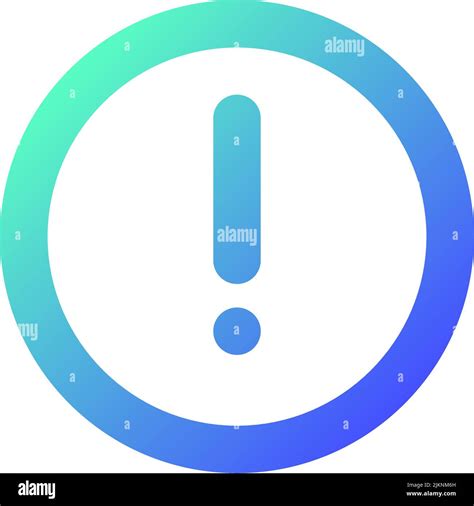 Circular Shaped Exclamation Mark Pixel Perfect Gradient Linear Ui Icon Stock Vector Image And Art