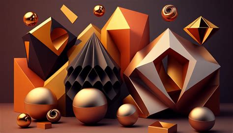Premium Photo Realistic 3d Shapes Background Concept Generative Ai