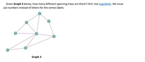 Solved Given Graph Below How Many Different Spanning Chegg