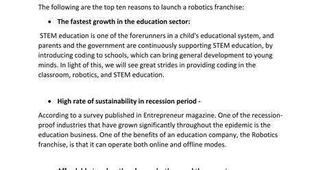 robotics franchise by mechatron robotics issuu