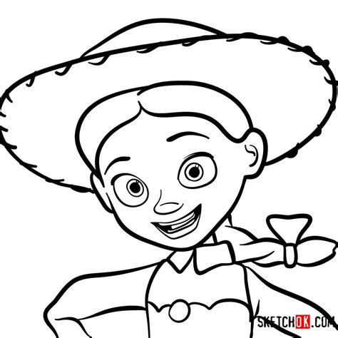 How To Draw A Portrait Of Jessie Toy Story Character Drawing Easy