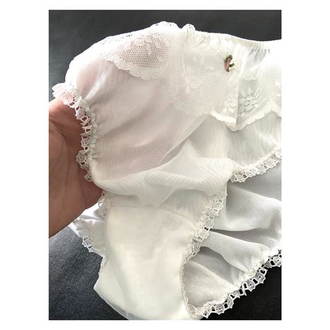 White Vintage Panties By St Michael Ruffled Retro Pants Etsy