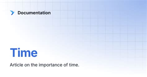 Time Documentation