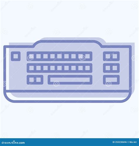 Icon Keyboard Suitable For Computer Components Symbol Two Tone Style Simple Design Editable