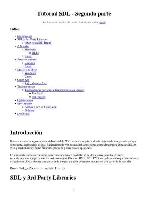 Tutorial Sdl Segunda Parte Pdf Píxel C Tutorial Sdl Segunda Parte Pdf Píxel C