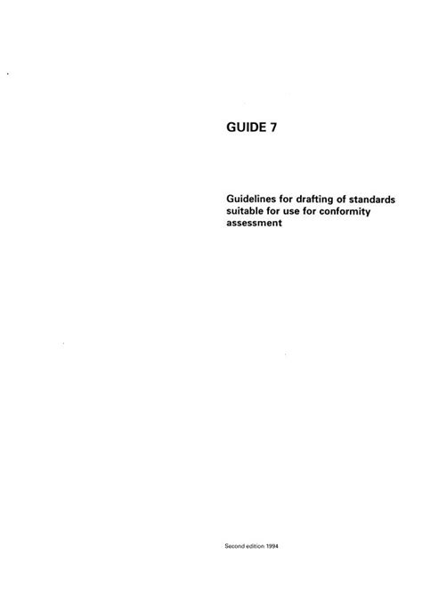 ISO IEC Guide Guidelines For Drafting Of Standards Suitable For Use For Conformity