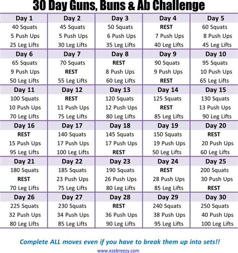 30 Day Fitness Challenge Printable Plan Your Year Easily