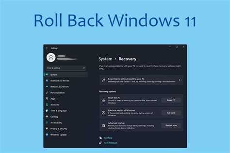 Rollback Windows 11
