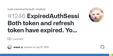 expiredauthsessionerror both token and refresh token have expired