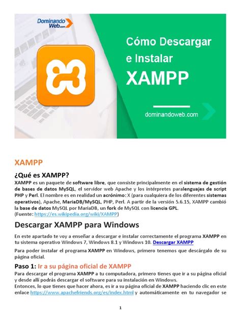 Como Instalar XAMPP | PDF | Windows 10 | Php