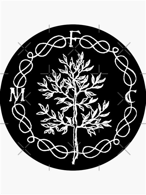 Mfc Tree White And Black Sticker For Sale By 75designs Redbubble