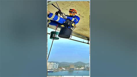 자일 로프작업 Shorts Ropeaccess Ropeaccesstechnician 고공작업 고소작업 로프공 Youtube