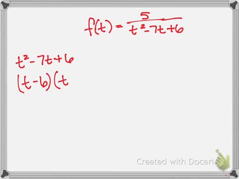 Solved Determine The Domain Of Each Function F T 5 T 2 7 T 6