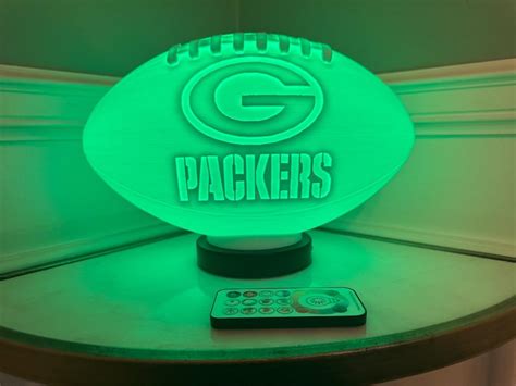 Green Bay Packers Football Custom Showcase Lamp Etsy