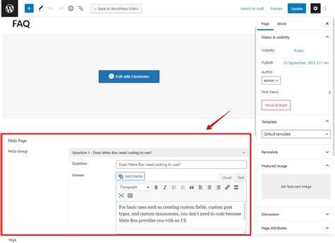 How To Create An Faqs Page P1 Using Meta Box And Elementor Meta Box