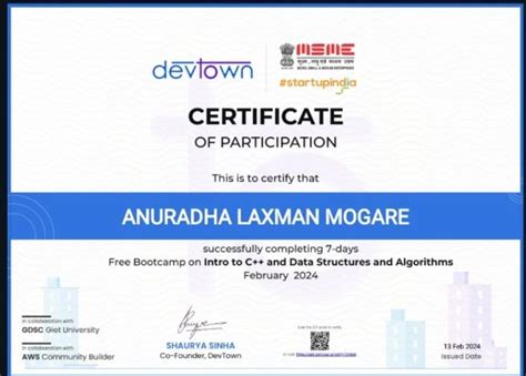Anuradha Mogare On Linkedin Devtown Devtown Bootcamp Cpp Datastructuresandalgorithms