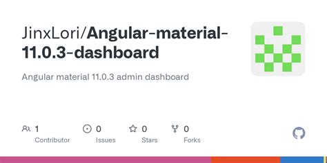 github jinxlori angular material 11 0 3 dashboard angular material