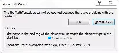 The File Cannot Be Opened Because There Are Problems With The Contents
