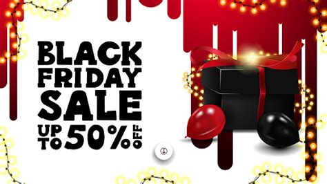 블랙 프라이데이 세일 페인트 풍선 선물 상자 및 화환 프레임의 빨간 드립흰색 할인 배너 11월에 대한 스톡 벡터 아트 및 기타 이미지 Istock