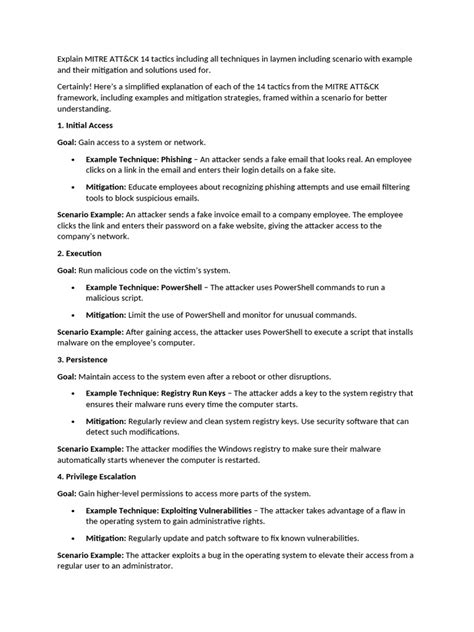 Mitre Framework 1 Pdf