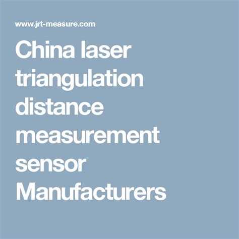 China Laser Triangulation Distance Measurement Sensor Manufacturers Sensor Laser Laser Classes