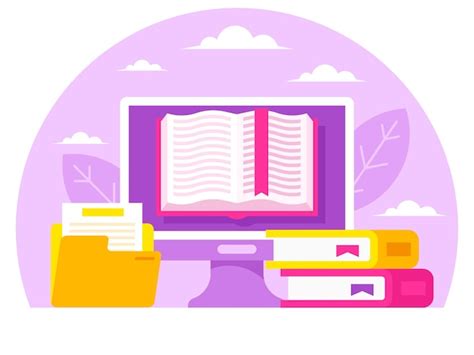 Premium Vector Digital Library Concept Online Book Application Elibrary Digital Bookstore Web