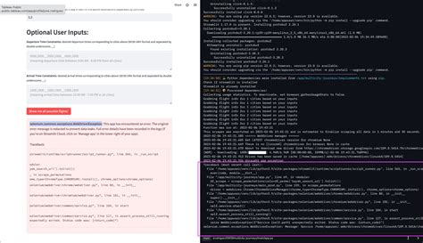 Error Selenium Common Exceptions WebDriverException Although App Works Fine Locally