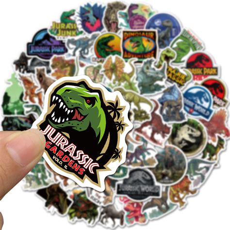 50pcs Jurassic Park Classical Movie Dinopark Dinosaurs Stickers