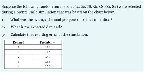 Solved Suppose The Following Random Numbers 1 34 22 78