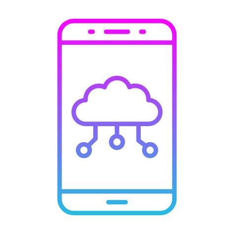 Mobile Cloud Generic Gradient Outline Icon