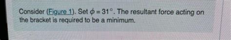 Solved Consider Figure Set ϕ The resultant force Chegg