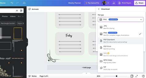 How To Make A Printable Weekly Planner With Canva