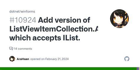 Add Version Of Listviewitemcollectionaddrange Which Accepts Ilist