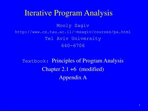 Ppt Iterative Program Analysis Powerpoint Presentation Free Download Id9162044