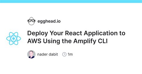 Deploy Your React Application To Aws Using The Amplify Cli