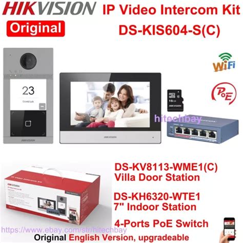 Hikvision Ip Video Intercom Kit Ds Kis604 S C Door Station Monitor Poe Switch £253 94 Picclick Uk