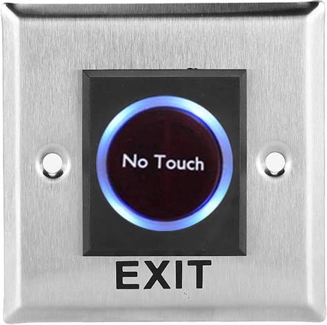 Infrared Sensor Switch DC V Contactless No Touch Door Exit Button With Backlight For Access