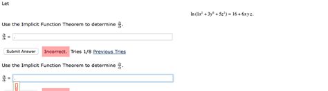Solved Let Use The Implicit Function Theorem To Determine