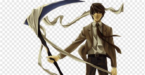 라이트 야가미 애니메이션 니어 데스 노트 렌더링 데스 라이트 Cg 삽화 가상의 인물 데스 노트 Png Pngwing